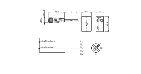 Modulo Splitter Box ASI G10 Pepperl Fuchs VAZ-T1-FK-G10-5M-PUR-V1-G 5 ...