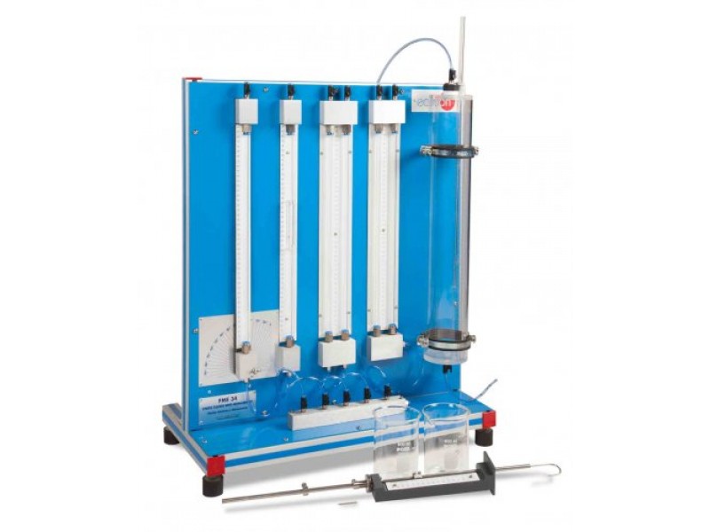 Bancada Didática para estudo de Fluidos Estáticos e Manometria Edibon FME34